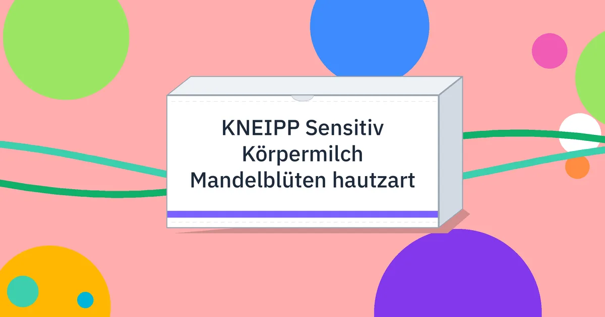 Symbolbild: Packung mit der Aufschrift KNEIPP Sensitiv Körpermilch Mandelblüten hautzart (PZN 16738920) – Verfügbarkeit und Bezug in Apotheken in Frankfurt am Main