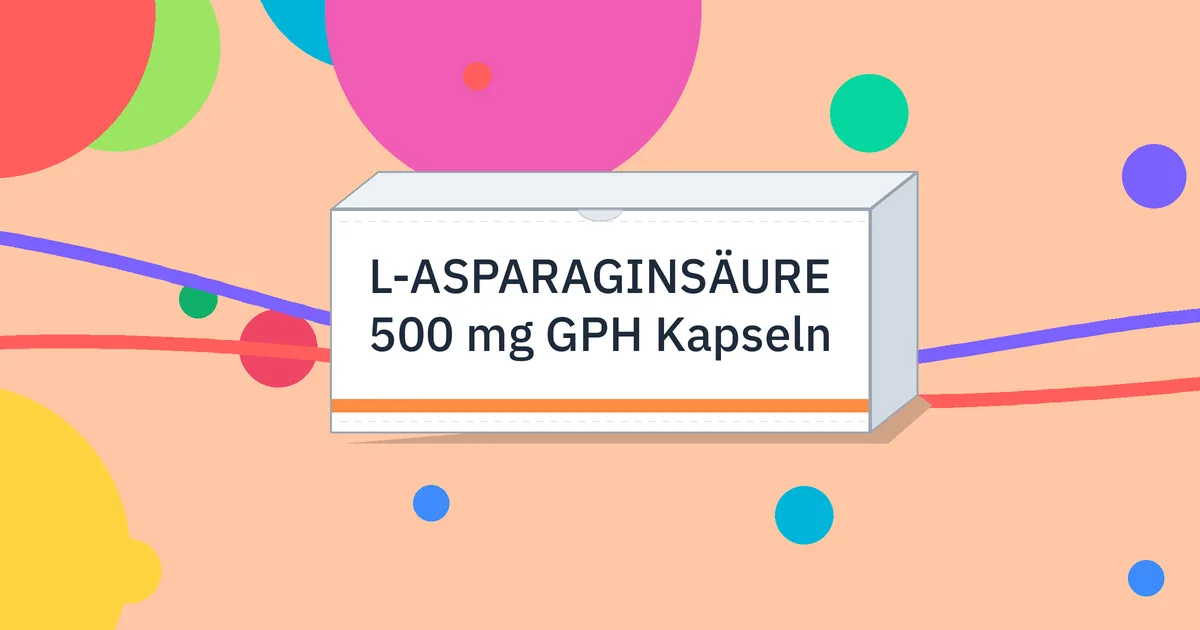 Symbolbild: Packung mit der Aufschrift L-ASPARAGINSÄURE 500 mg GPH Kapseln (PZN 02718121) – Verfügbarkeit und Bezug in Apotheken in Frankfurt am Main