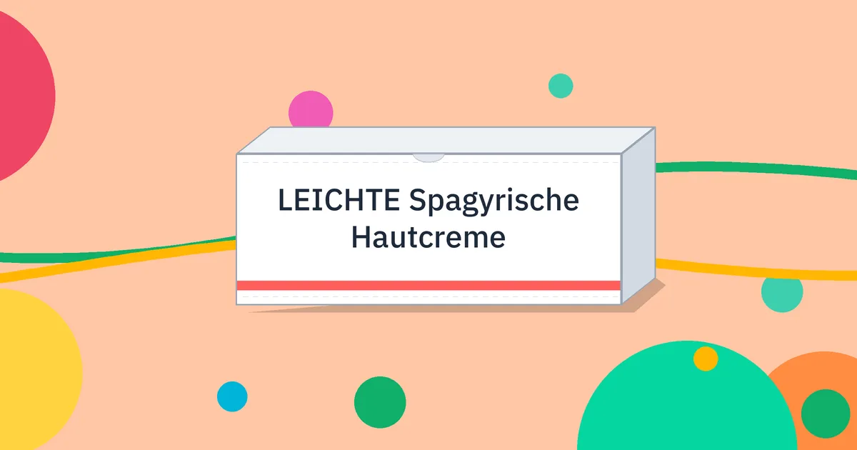 Symbolbild: Packung mit der Aufschrift LEICHTE Spagyrische Hautcreme (PZN 10535156) – Verfügbarkeit und Bezug in Apotheken in Frankfurt am Main