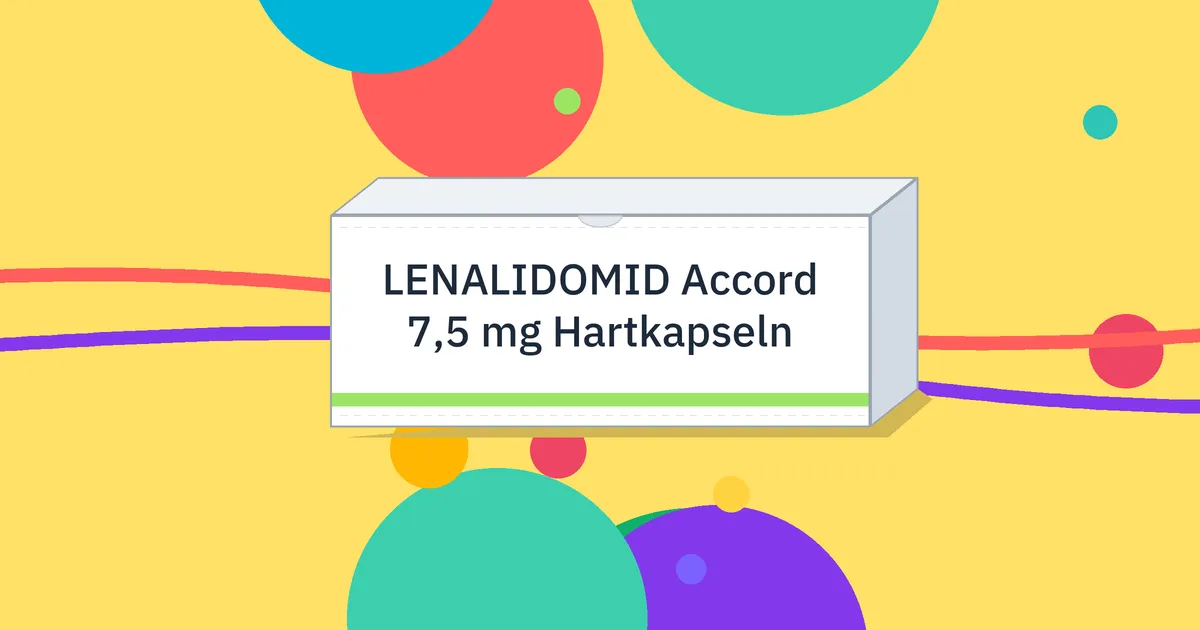 Symbolbild: Packung mit der Aufschrift LENALIDOMID Accord 7,5 mg Hartkapseln (PZN 17271022) – Verfügbarkeit und Bezug in Apotheken in Frankfurt am Main