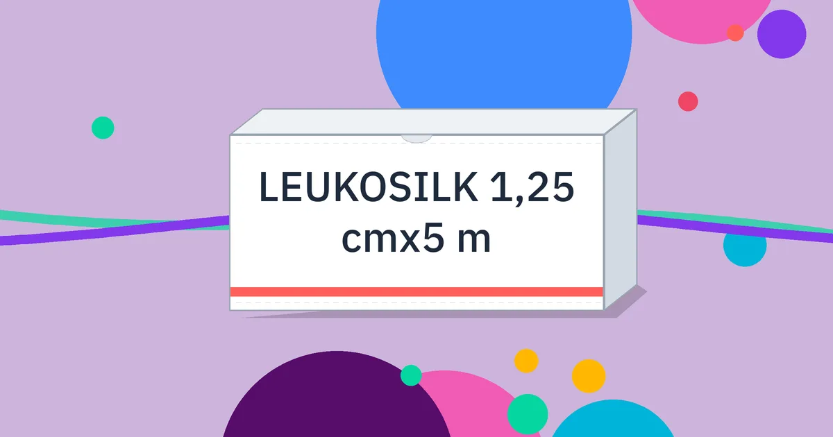 Symbolbild: Packung mit der Aufschrift LEUKOSILK 1,25 cmx5 m (PZN 16916221) – Verfügbarkeit und Bezug in Apotheken in Frankfurt am Main