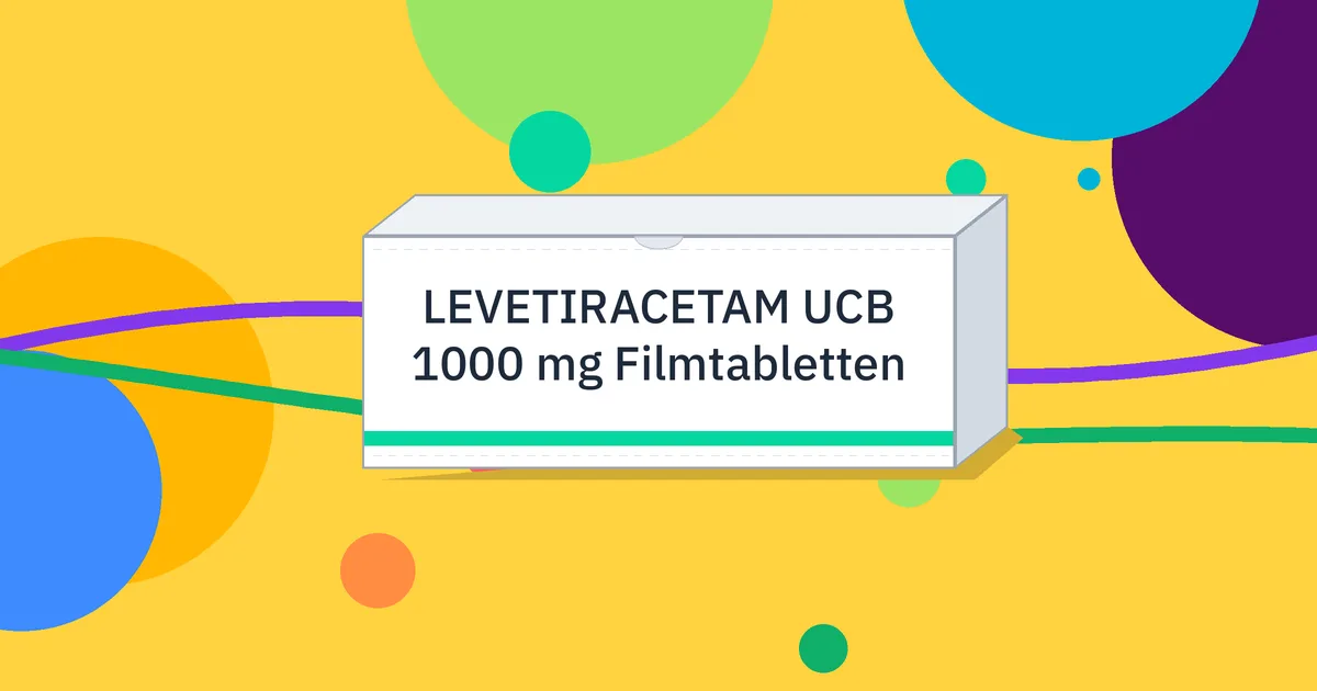 Symbolbild: Packung mit der Aufschrift LEVETIRACETAM UCB 1000 mg Filmtabletten (PZN 07611184) – Verfügbarkeit und Bezug in Apotheken in Frankfurt am Main
