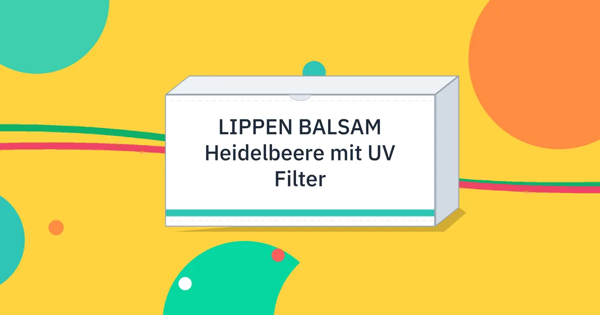 Symbolbild: Packung mit der Aufschrift LIPPEN BALSAM Heidelbeere mit UV Filter (PZN 16334803) – Verfügbarkeit und Bezug in Apotheken in Frankfurt am Main