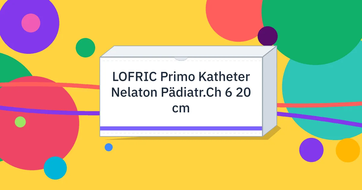 Symbolbild: Packung mit der Aufschrift LOFRIC Primo Katheter Nelaton Pädiatr.Ch 6 20 cm (PZN 16672457) – Verfügbarkeit und Bezug in Apotheken in Frankfurt am Main