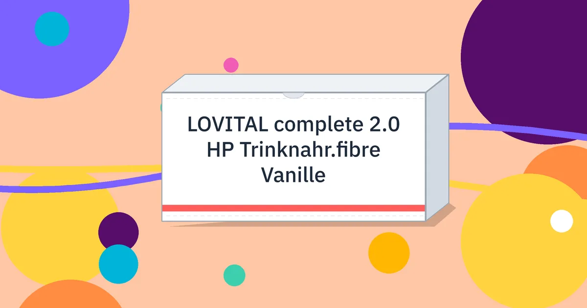 Symbolbild: Packung mit der Aufschrift LOVITAL complete 2.0 HP Trinknahr.fibre Vanille (PZN 19442516) – Verfügbarkeit und Bezug in Apotheken in Frankfurt am Main
