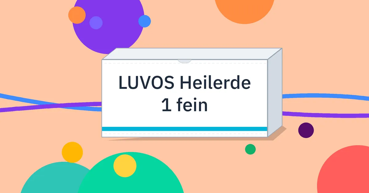 Symbolbild: Packung mit der Aufschrift LUVOS Heilerde 1 fein (PZN 05039194) – Verfügbarkeit und Bezug in Apotheken in Frankfurt am Main