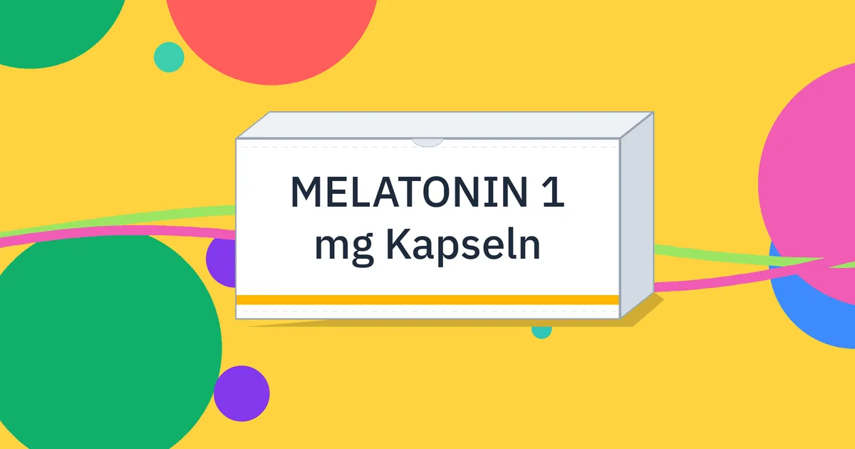 Symbolbild: Packung mit der Aufschrift MELATONIN 1 mg Kapseln (PZN 18321590) – Verfügbarkeit und Bezug in Apotheken in Frankfurt am Main
