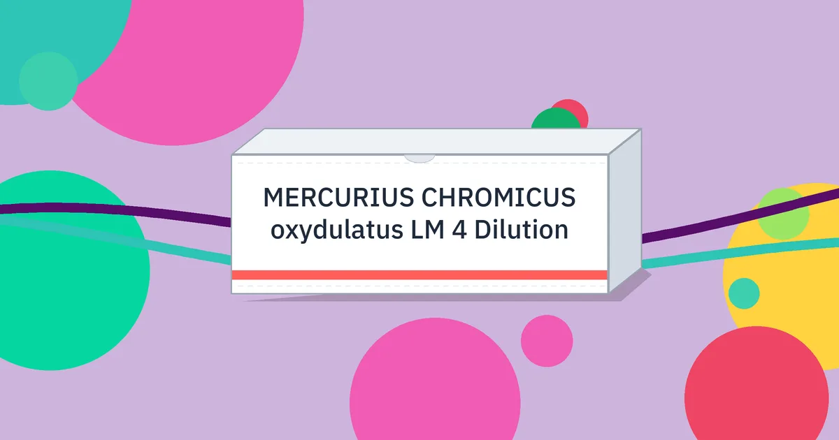 Symbolbild: Packung mit der Aufschrift MERCURIUS CHROMICUS oxydulatus LM 4 Dilution (PZN 12949399) – Verfügbarkeit und Bezug in Apotheken in Frankfurt am Main