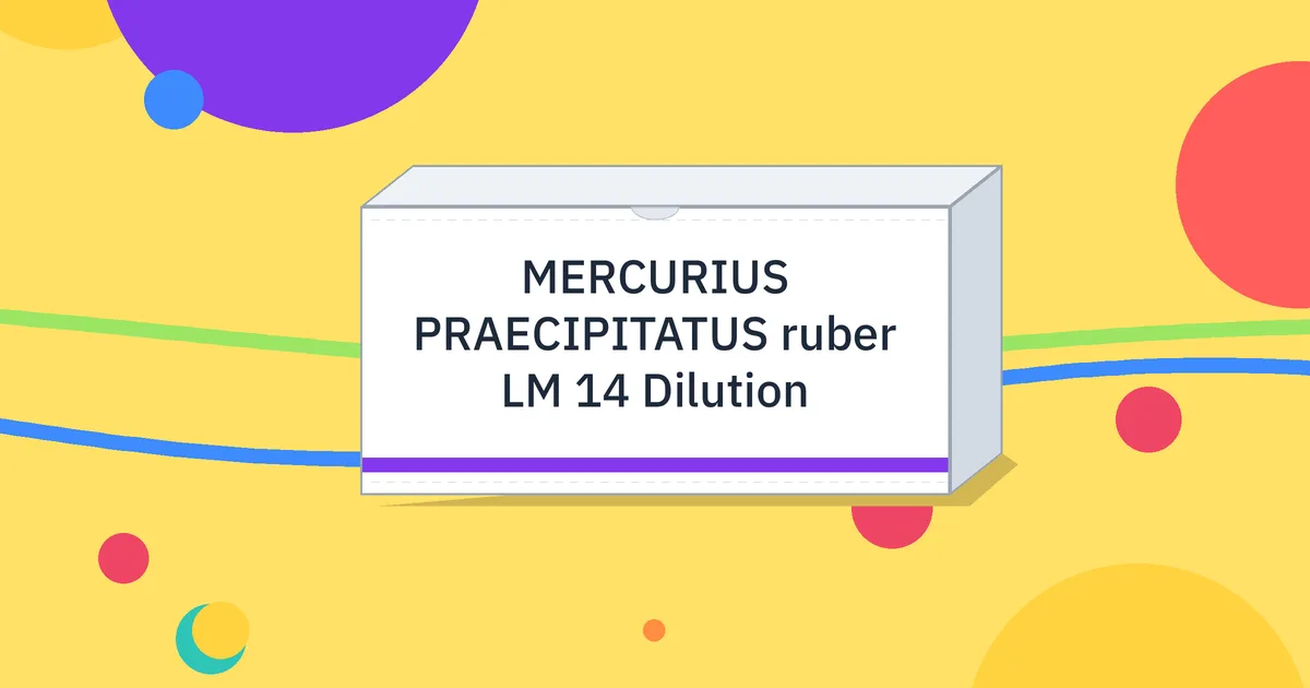 Symbolbild: Packung mit der Aufschrift MERCURIUS PRAECIPITATUS ruber LM 14 Dilution (PZN 12953171) – Verfügbarkeit und Bezug in Apotheken in Frankfurt am Main