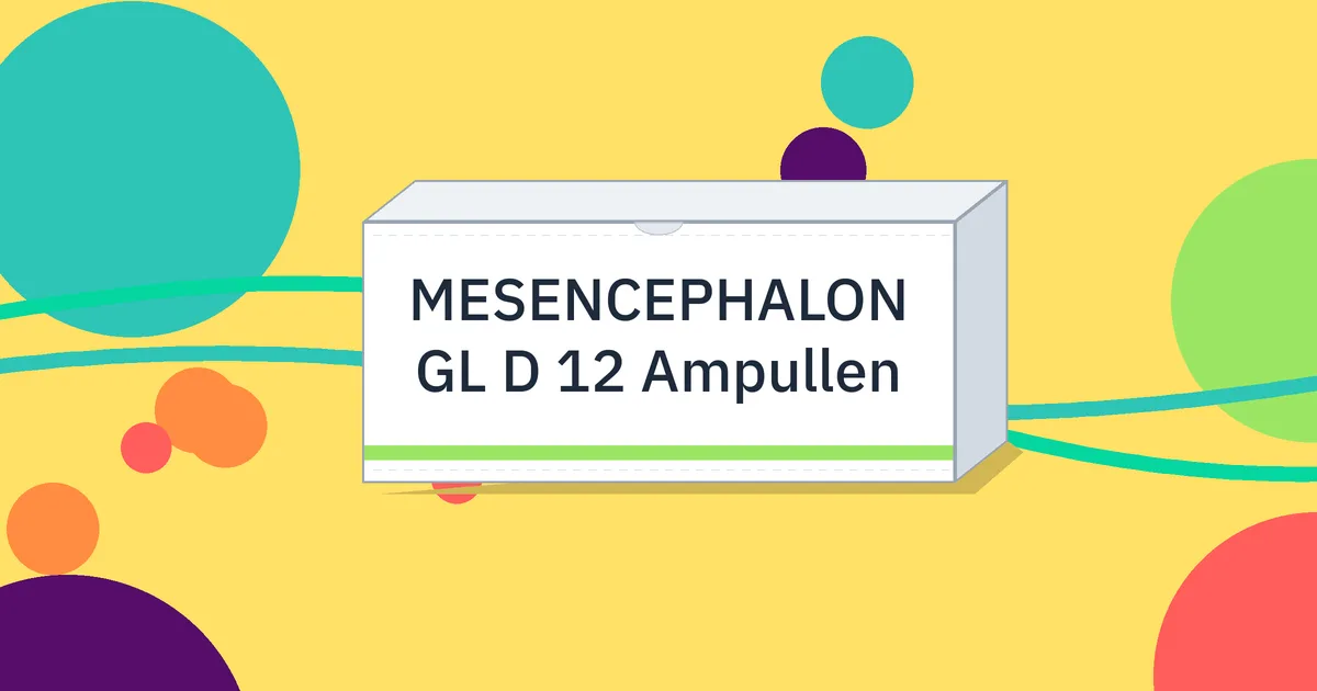 Symbolbild: Packung mit der Aufschrift MESENCEPHALON GL D 12 Ampullen (PZN 03355494) – Verfügbarkeit und Bezug in Apotheken in Frankfurt am Main