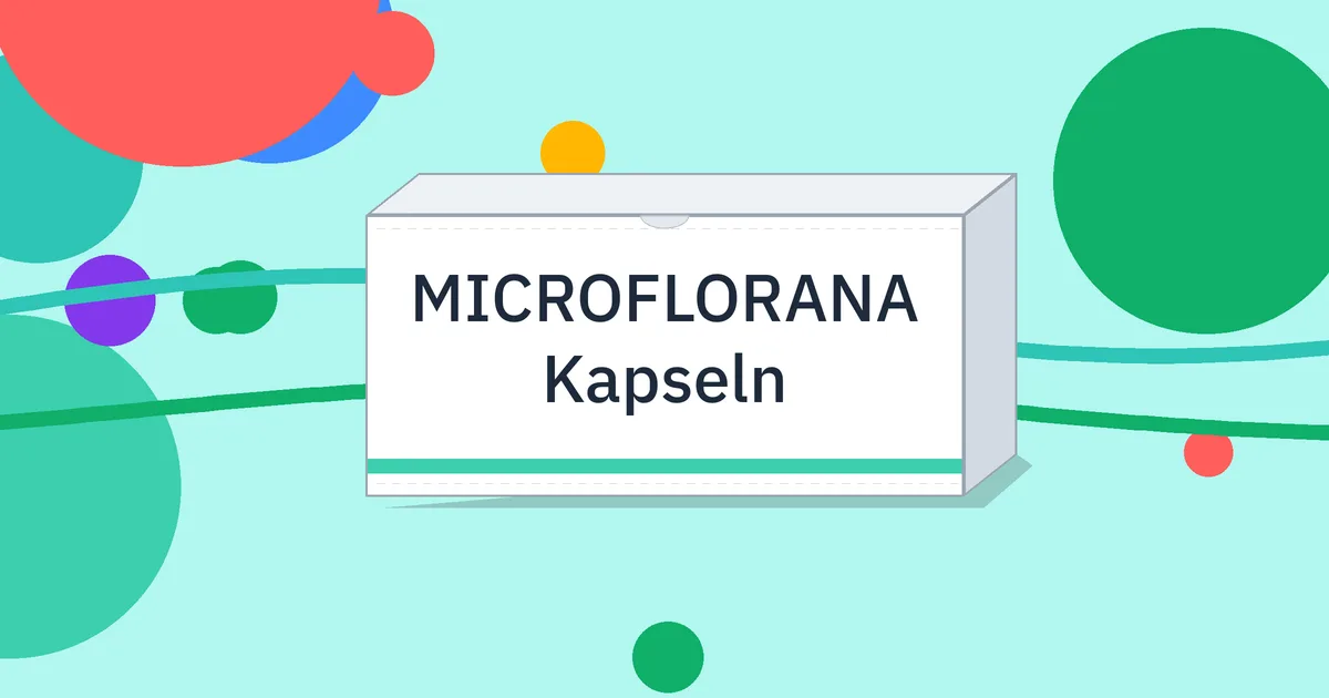 Symbolbild: Packung mit der Aufschrift MICROFLORANA Kapseln (PZN 06809688) – Verfügbarkeit und Bezug in Apotheken in Frankfurt am Main