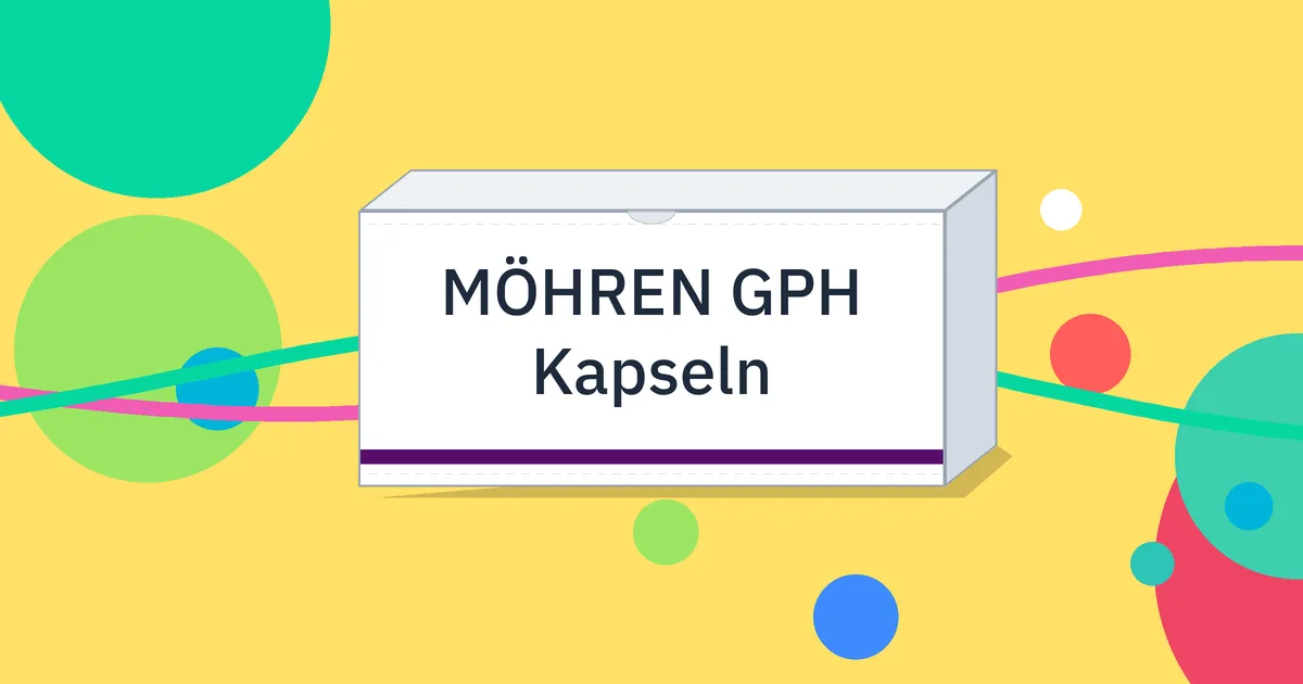 Symbolbild: Packung mit der Aufschrift MÖHREN GPH Kapseln (PZN 09323785) – Verfügbarkeit und Bezug in Apotheken in Frankfurt am Main