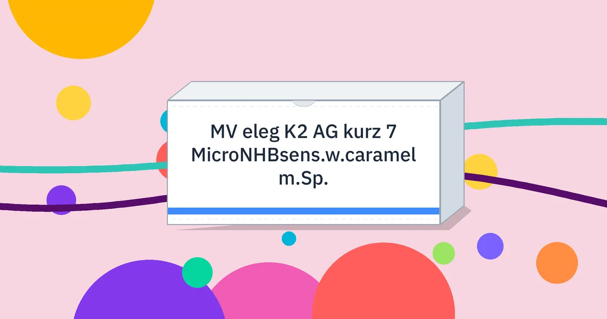Symbolbild: Packung mit der Aufschrift MV eleg K2 AG kurz 7 MicroNHBsens.w.caramel m.Sp. (PZN 16069873) – Verfügbarkeit und Bezug in Apotheken in Frankfurt am Main