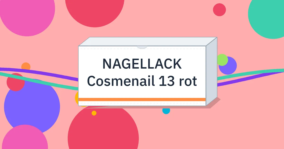 Symbolbild: Packung mit der Aufschrift NAGELLACK Cosmenail 13 rot (PZN 11687589) – Verfügbarkeit und Bezug in Apotheken in Frankfurt am Main