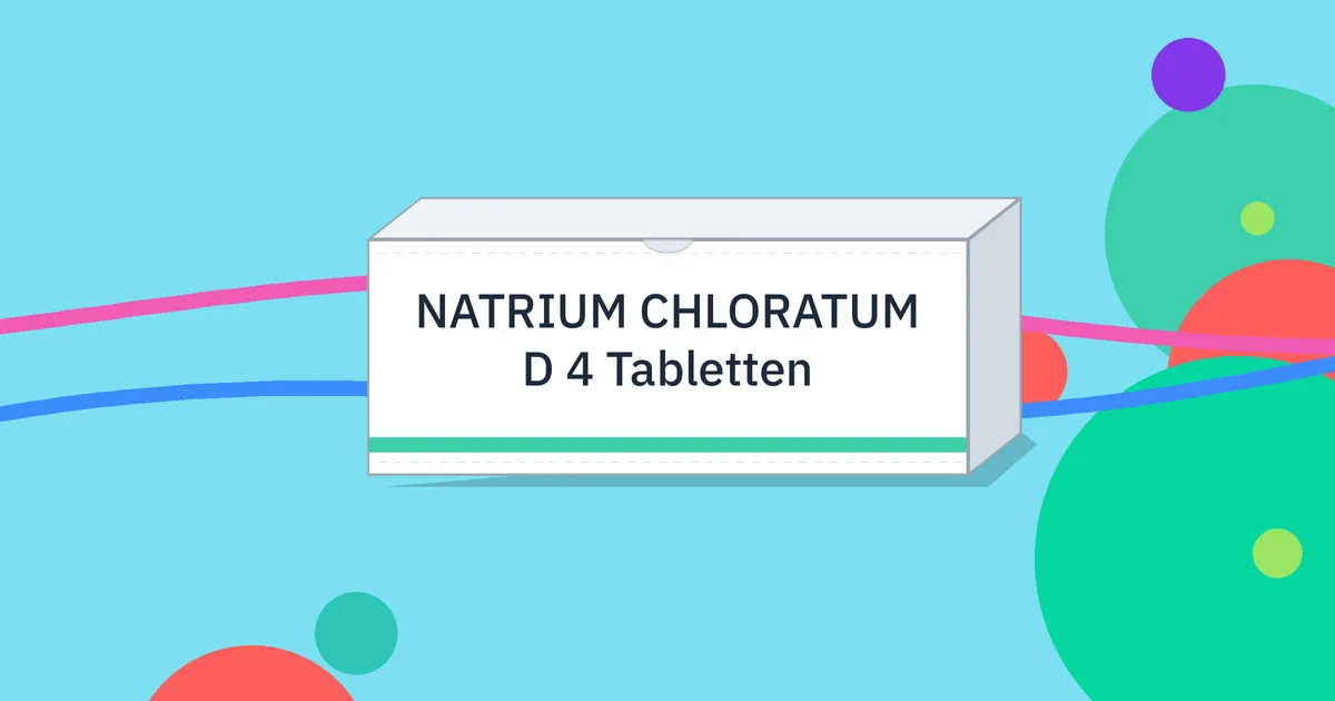 Symbolbild: Packung mit der Aufschrift NATRIUM CHLORATUM D 4 Tabletten (PZN 02815605) – Verfügbarkeit und Bezug in Apotheken in Frankfurt am Main