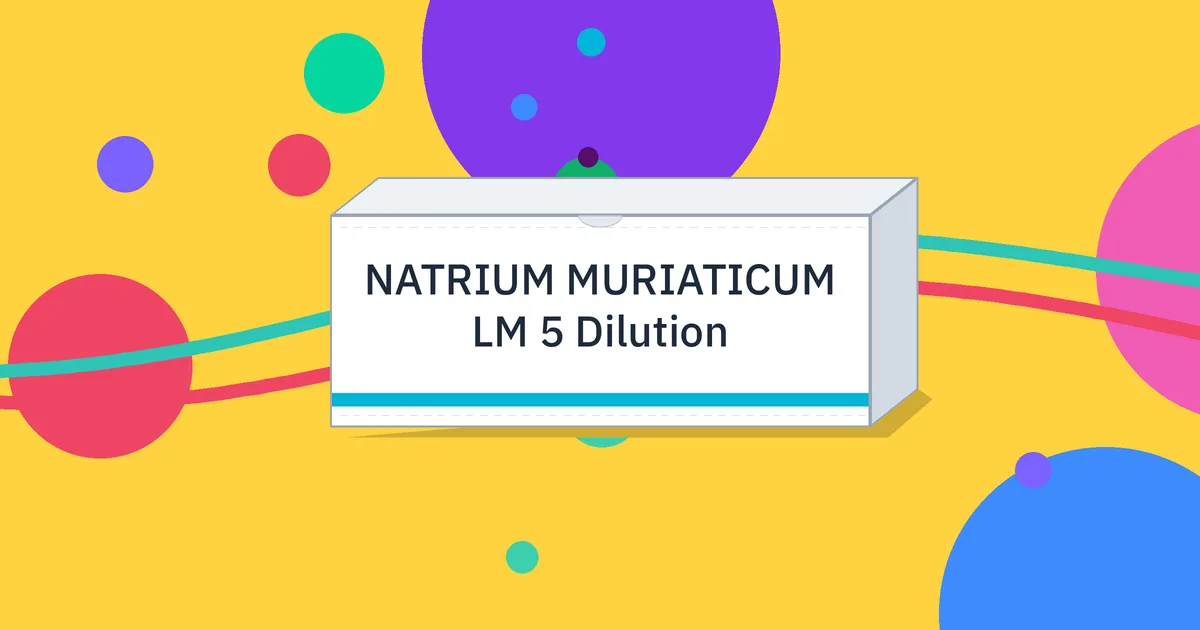 Symbolbild: Packung mit der Aufschrift NATRIUM MURIATICUM LM 5 Dilution (PZN 12965197) – Verfügbarkeit und Bezug in Apotheken in Frankfurt am Main