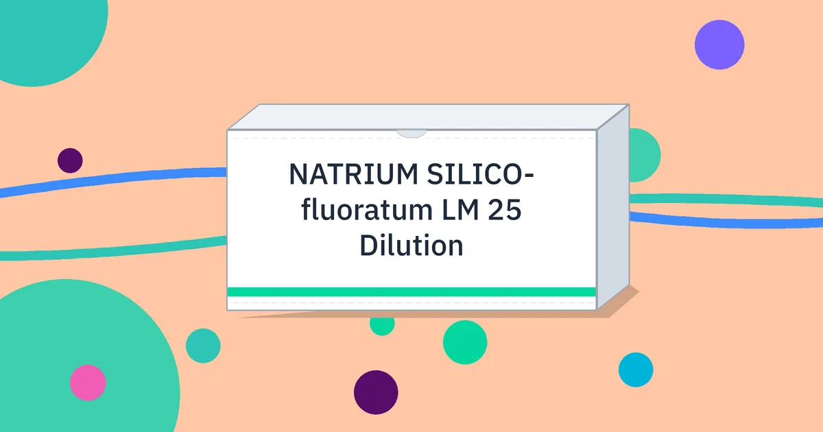 Symbolbild: Packung mit der Aufschrift NATRIUM SILICO-fluoratum LM 25 Dilution (PZN 13617423) – Verfügbarkeit und Bezug in Apotheken in Frankfurt am Main