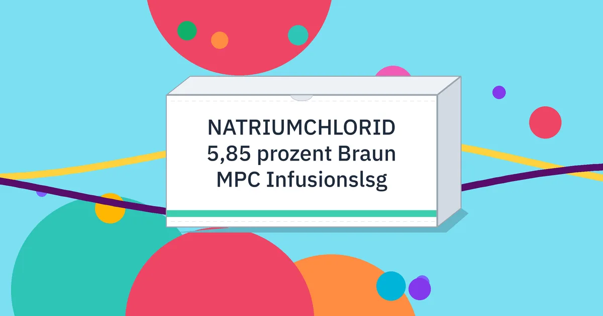 Symbolbild: Packung mit der Aufschrift NATRIUMCHLORID 5,85 prozent Braun MPC Infusionslsg (PZN 03158635) – Verfügbarkeit und Bezug in Apotheken in Frankfurt am Main