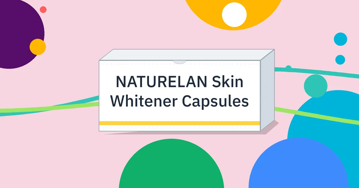 Symbolbild: Packung mit der Aufschrift NATURELAN Skin Whitener Capsules (PZN 19282774) – Verfügbarkeit und Bezug in Apotheken in Frankfurt am Main