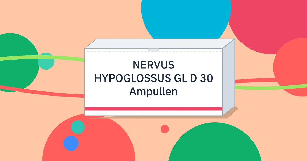 Symbolbild: Packung mit der Aufschrift NERVUS HYPOGLOSSUS GL D 30 Ampullen (PZN 02939709) – Verfügbarkeit und Bezug in Apotheken in Frankfurt am Main