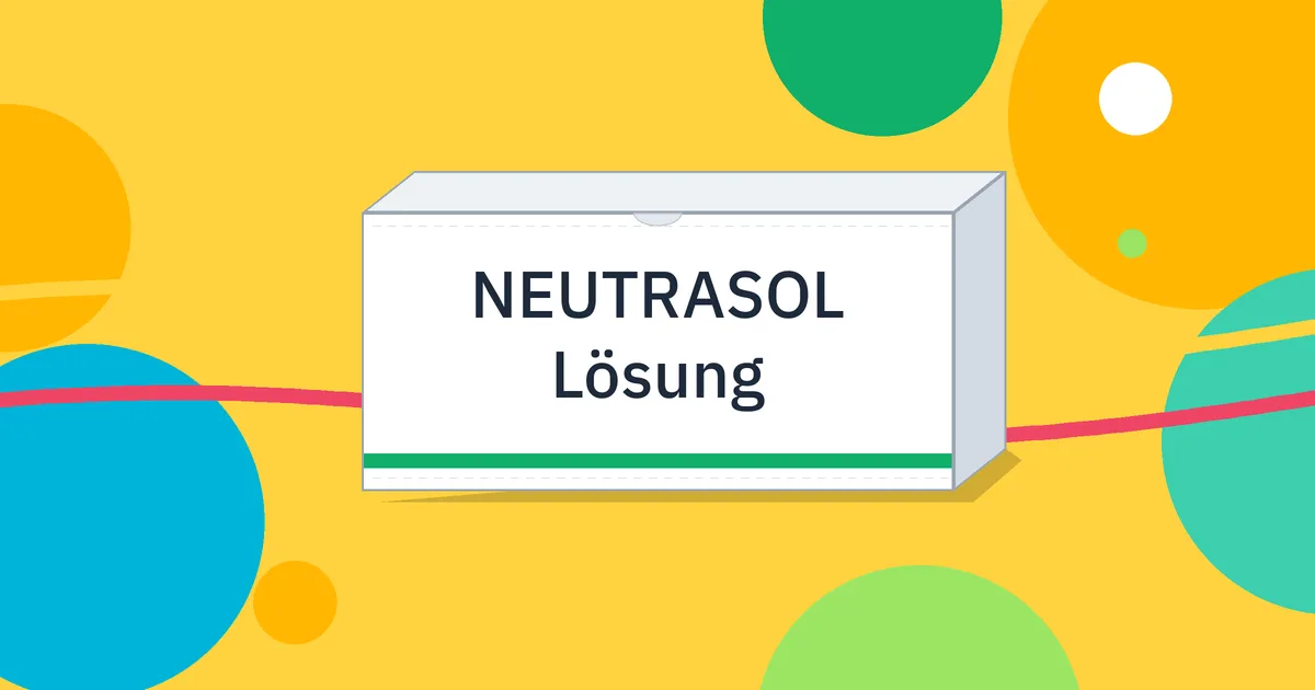 Symbolbild: Packung mit der Aufschrift NEUTRASOL Lösung (PZN 04419434) – Verfügbarkeit und Bezug in Apotheken in Frankfurt am Main