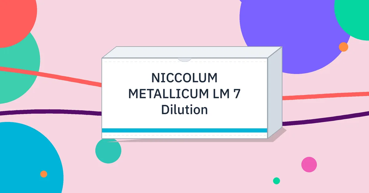 Symbolbild: Packung mit der Aufschrift NICCOLUM METALLICUM LM 7 Dilution (PZN 12968103) – Verfügbarkeit und Bezug in Apotheken in Frankfurt am Main