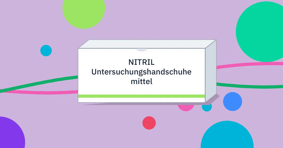 Symbolbild: Packung mit der Aufschrift NITRIL Untersuchungshandschuhe mittel (PZN 00171919) – Verfügbarkeit und Bezug in Apotheken in Frankfurt am Main