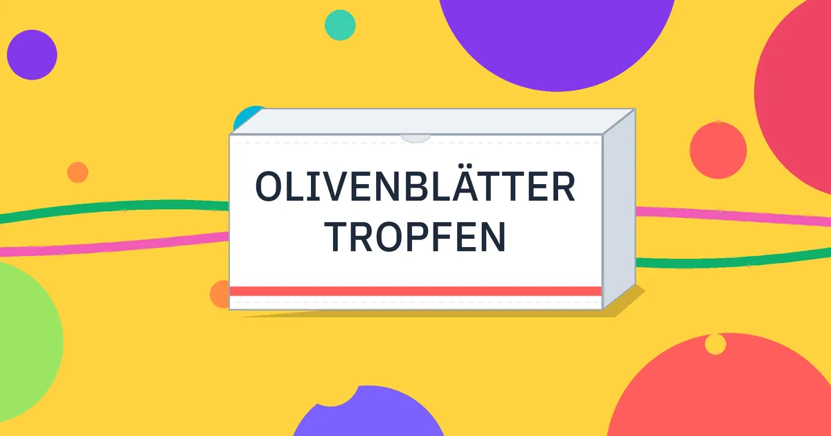 Symbolbild: Packung mit der Aufschrift OLIVENBLÄTTER TROPFEN (PZN 14126934) – Verfügbarkeit und Bezug in Apotheken in Frankfurt am Main