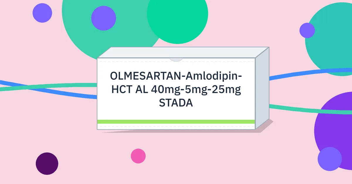 Symbolbild: Packung mit der Aufschrift OLMESARTAN-Amlodipin-HCT AL 40mg-5mg-25mg STADA (PZN 20088793) – Verfügbarkeit und Bezug in Apotheken in Frankfurt am Main