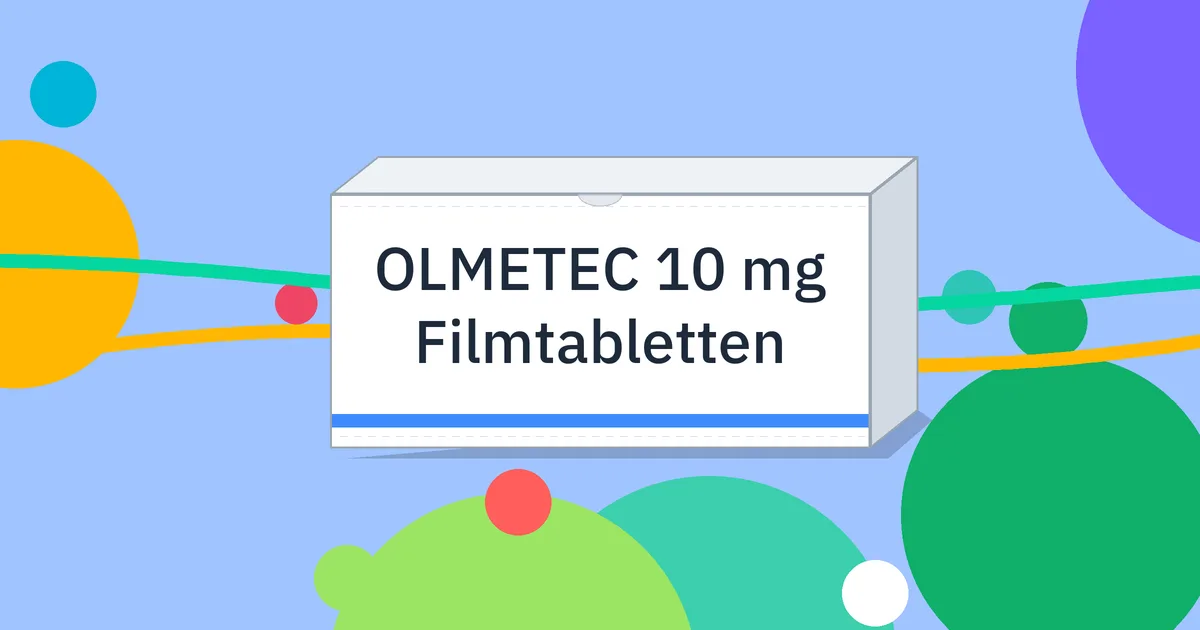 Symbolbild: Packung mit der Aufschrift OLMETEC 10 mg Filmtabletten (PZN 02154836) – Verfügbarkeit und Bezug in Apotheken in Frankfurt am Main
