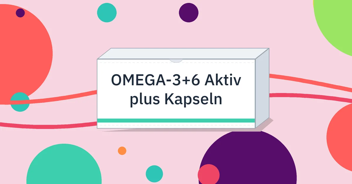 Symbolbild: Packung mit der Aufschrift OMEGA-3+6 Aktiv plus Kapseln (PZN 11663011) – Verfügbarkeit und Bezug in Apotheken in Frankfurt am Main