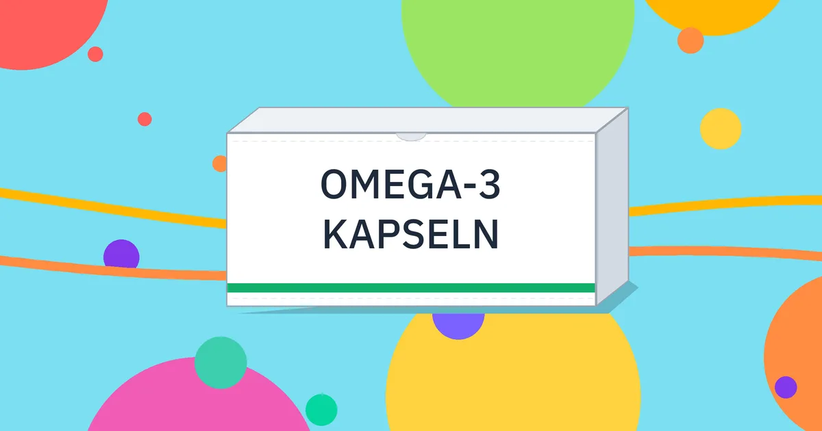 Symbolbild: Packung mit der Aufschrift OMEGA-3 KAPSELN (PZN 10323750) – Verfügbarkeit und Bezug in Apotheken in Frankfurt am Main