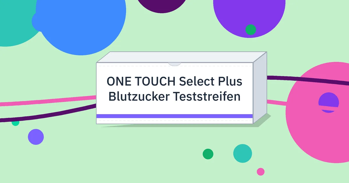 Symbolbild: Packung mit der Aufschrift ONE TOUCH Select Plus Blutzucker Teststreifen (PZN 11141287) – Verfügbarkeit und Bezug in Apotheken in Frankfurt am Main