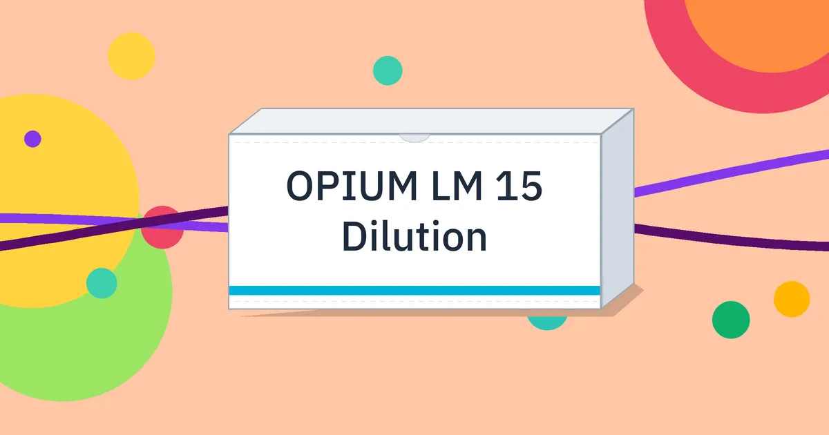 Symbolbild: Packung mit der Aufschrift OPIUM LM 15 Dilution (PZN 12972145) – Verfügbarkeit und Bezug in Apotheken in Frankfurt am Main