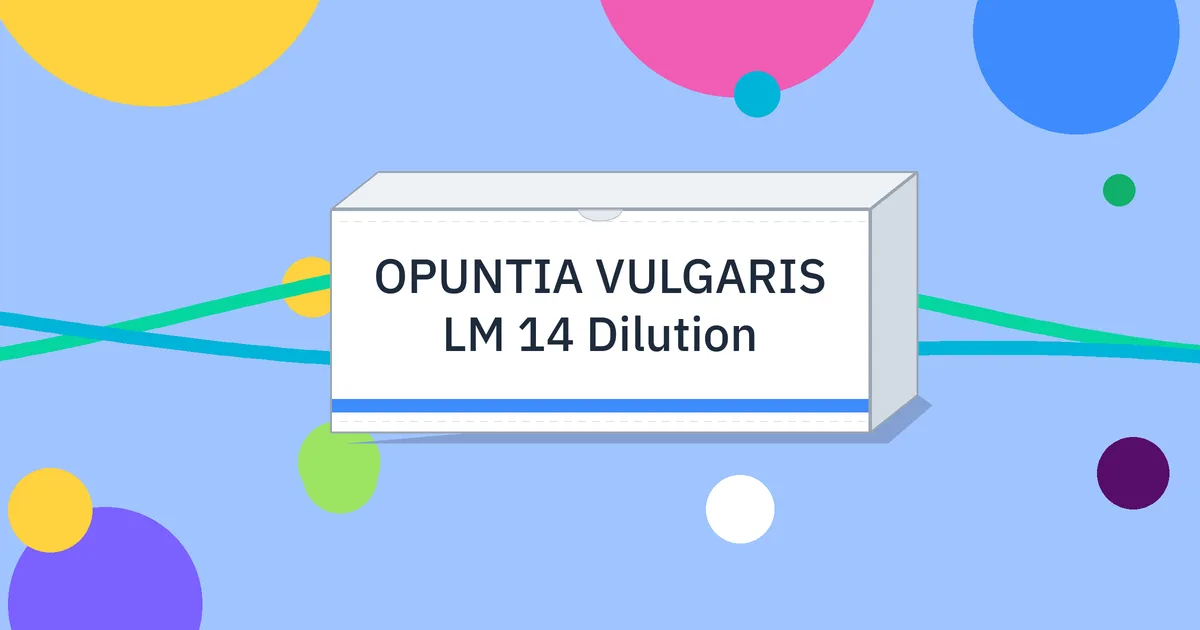Symbolbild: Packung mit der Aufschrift OPUNTIA VULGARIS LM 14 Dilution (PZN 13627597) – Verfügbarkeit und Bezug in Apotheken in Frankfurt am Main