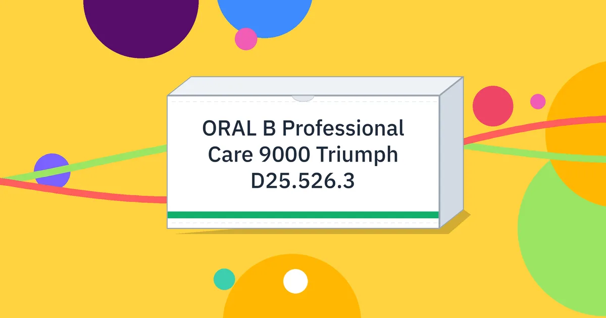 Symbolbild: Packung mit der Aufschrift ORAL B Professional Care 9000 Triumph D25.526.3 (PZN 07371372) – Verfügbarkeit und Bezug in Apotheken in Frankfurt am Main