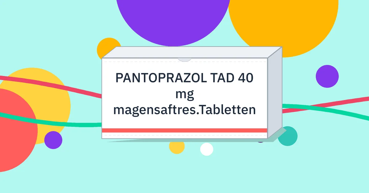 Symbolbild: Packung mit der Aufschrift PANTOPRAZOL TAD 40 mg magensaftres.Tabletten (PZN 07362924) – Verfügbarkeit und Bezug in Apotheken in Frankfurt am Main