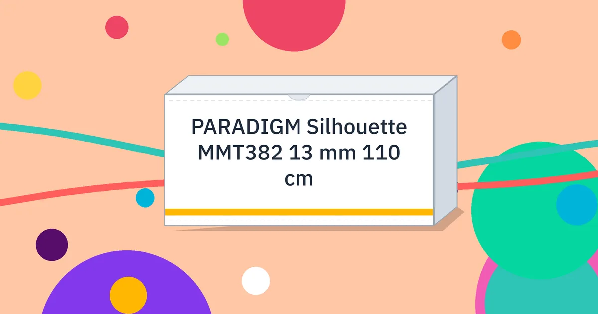 Symbolbild: Packung mit der Aufschrift PARADIGM Silhouette MMT382 13 mm 110 cm (PZN 04451691) – Verfügbarkeit und Bezug in Apotheken in Frankfurt am Main