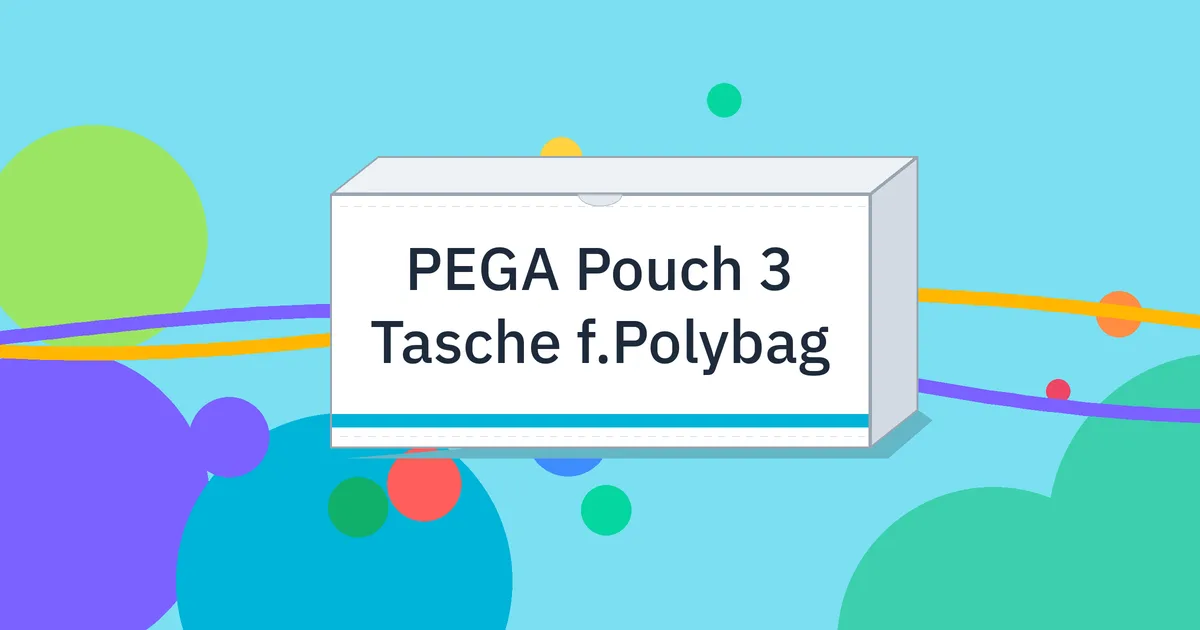 Symbolbild: Packung mit der Aufschrift PEGA Pouch 3 Tasche f.Polybag (PZN 01913257) – Verfügbarkeit und Bezug in Apotheken in Frankfurt am Main