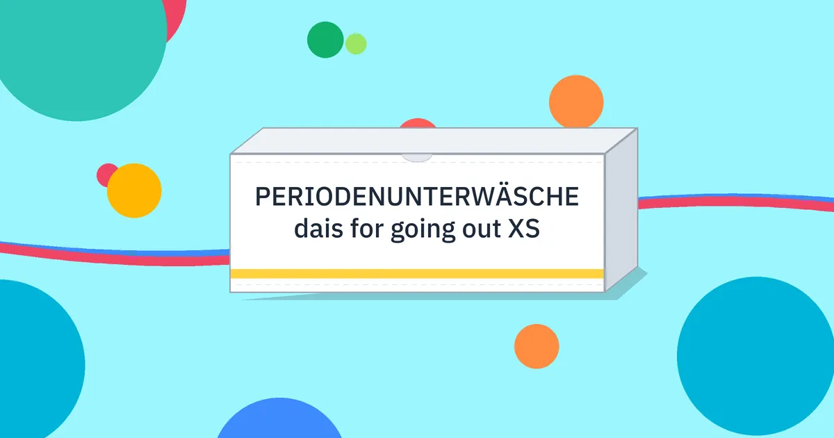 Symbolbild: Packung mit der Aufschrift PERIODENUNTERWÄSCHE dais for going out XS (PZN 18331269) – Verfügbarkeit und Bezug in Apotheken in Frankfurt am Main