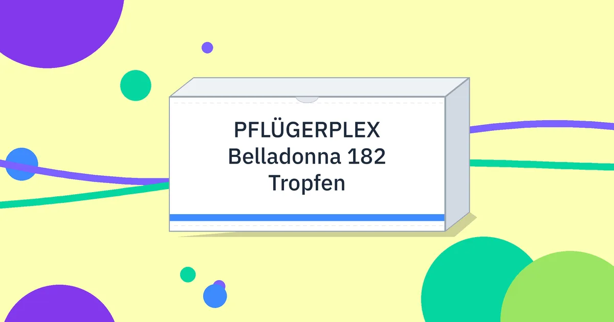 Symbolbild: Packung mit der Aufschrift PFLÜGERPLEX Belladonna 182 Tropfen (PZN 05118261) – Verfügbarkeit und Bezug in Apotheken in Frankfurt am Main