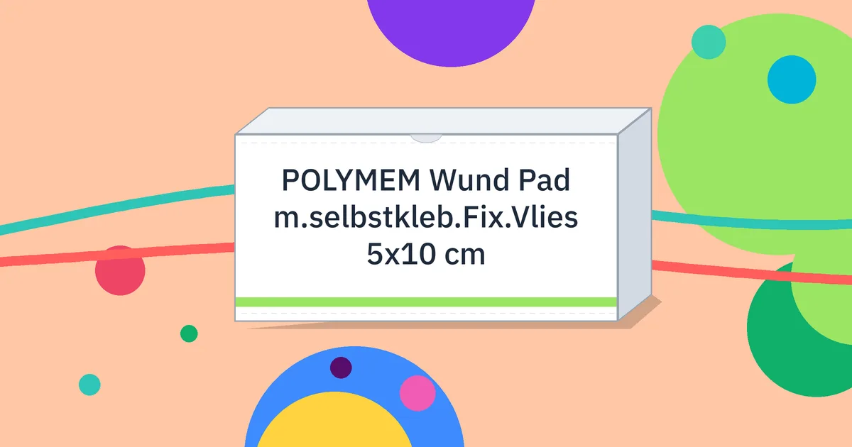 Symbolbild: Packung mit der Aufschrift POLYMEM Wund Pad m.selbstkleb.Fix.Vlies 5x10 cm (PZN 16784274) – Verfügbarkeit und Bezug in Apotheken in Frankfurt am Main