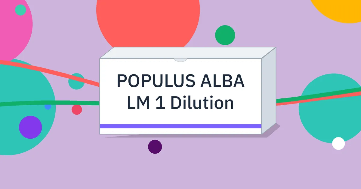 Symbolbild: Packung mit der Aufschrift POPULUS ALBA LM 1 Dilution (PZN 13663653) – Verfügbarkeit und Bezug in Apotheken in Frankfurt am Main