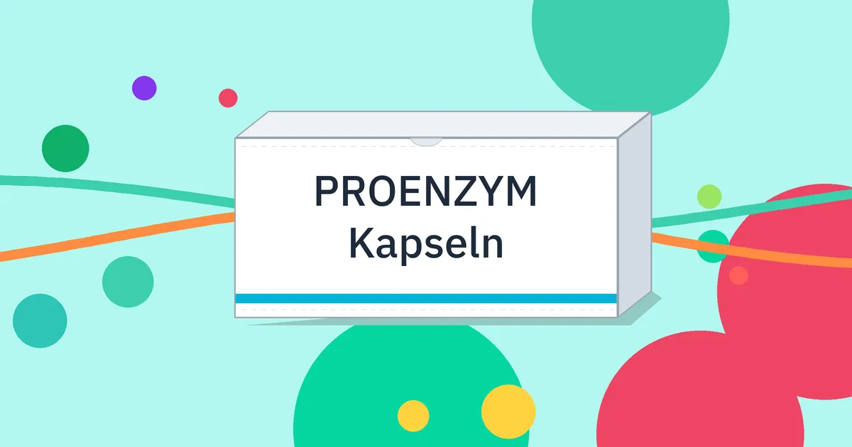 Symbolbild: Packung mit der Aufschrift PROENZYM Kapseln (PZN 02372177) – Verfügbarkeit und Bezug in Apotheken in Frankfurt am Main