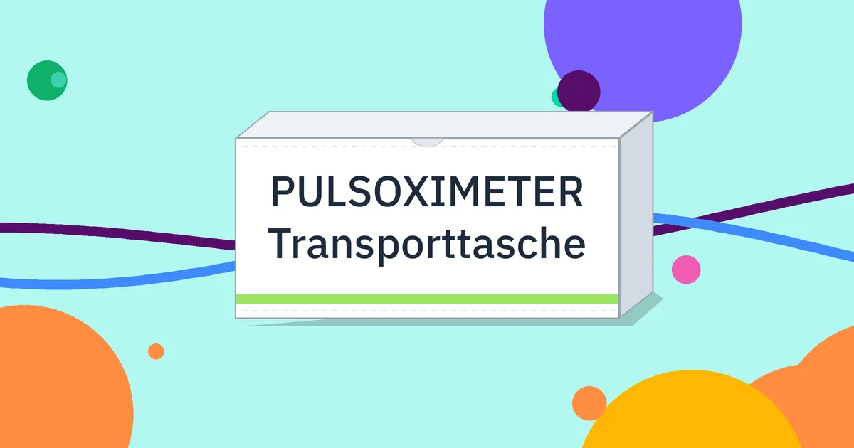 Symbolbild: Packung mit der Aufschrift PULSOXIMETER Transporttasche (PZN 10757968) – Verfügbarkeit und Bezug in Apotheken in Frankfurt am Main