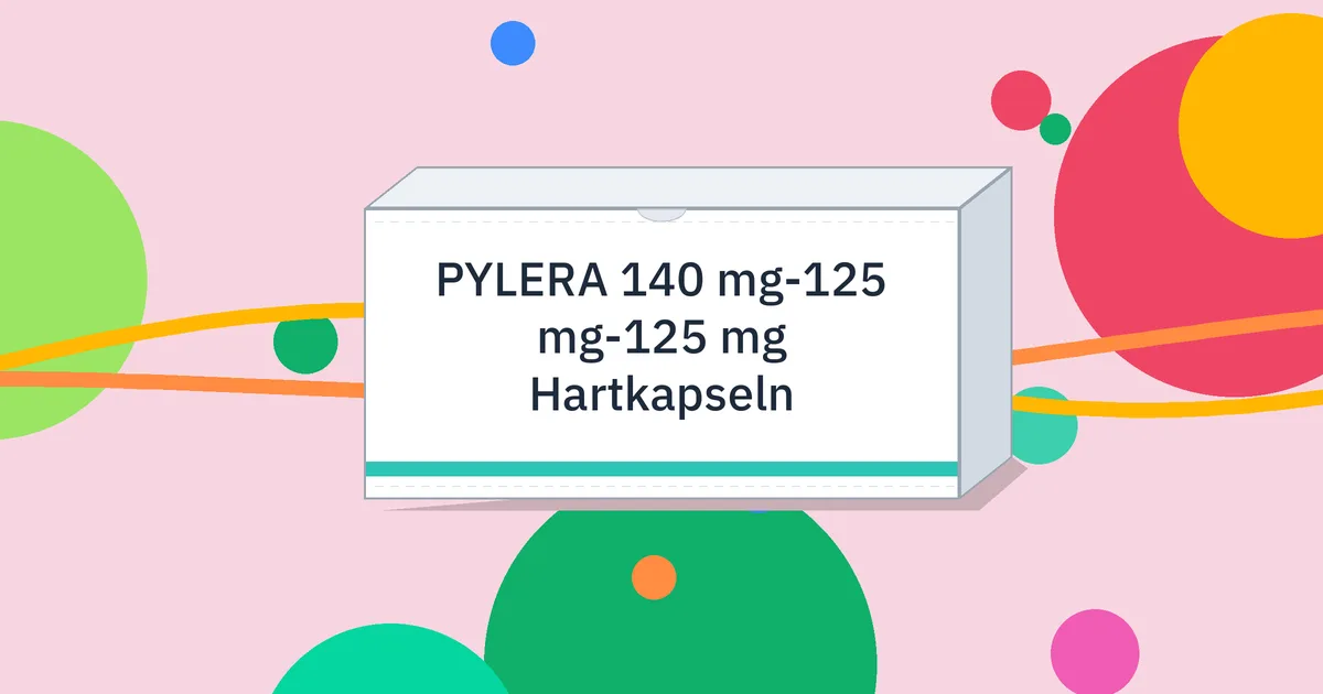 Symbolbild: Packung mit der Aufschrift PYLERA 140 mg-125 mg-125 mg Hartkapseln (PZN 11051609) – Verfügbarkeit und Bezug in Apotheken in Frankfurt am Main