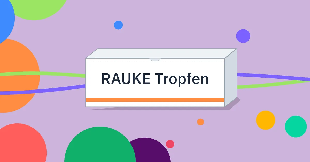 Symbolbild: Packung mit der Aufschrift RAUKE Tropfen (PZN 18741719) – Verfügbarkeit und Bezug in Apotheken in Frankfurt am Main