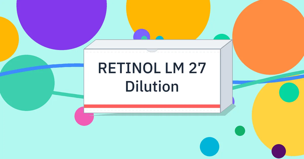 Symbolbild: Packung mit der Aufschrift RETINOL LM 27 Dilution (PZN 13047776) – Verfügbarkeit und Bezug in Apotheken in Frankfurt am Main