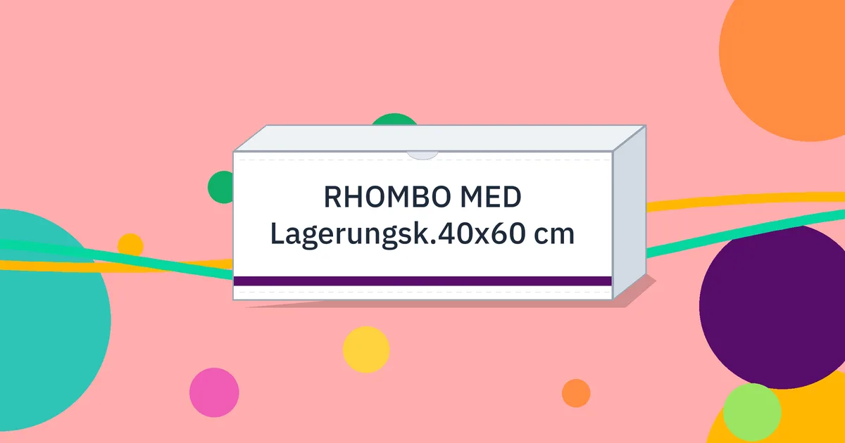 Symbolbild: Packung mit der Aufschrift RHOMBO MED Lagerungsk.40x60 cm (PZN 03947757) – Verfügbarkeit und Bezug in Apotheken in Frankfurt am Main