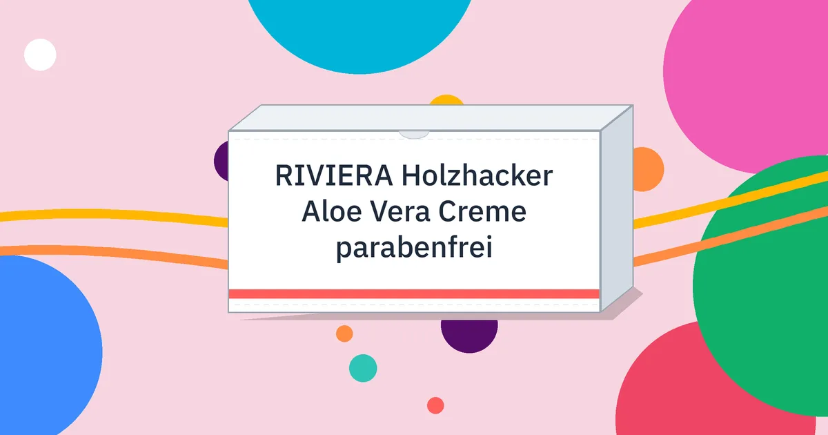 Symbolbild: Packung mit der Aufschrift RIVIERA Holzhacker Aloe Vera Creme parabenfrei (PZN 19302896) – Verfügbarkeit und Bezug in Apotheken in Frankfurt am Main